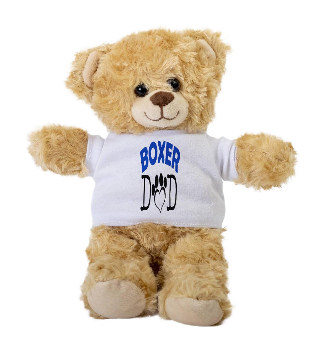 Dad Boxer Teddy Bear, Gift Stuffed Animal, Plush Teddy Bear With Tee ...