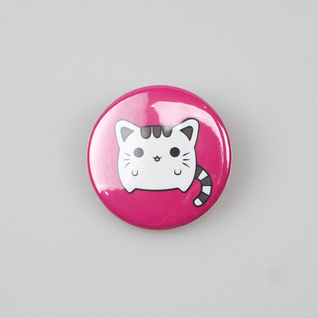 Kawaii Cat Badge (38mm) - Etsy