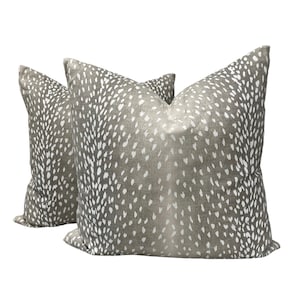 Antelope Gray Linen Pillow Covers - Vern Yip- A PAIR - Etsy