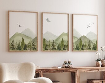 Woodland Alphabet and Numbers Printed Art Print, Printed and Shipped ...