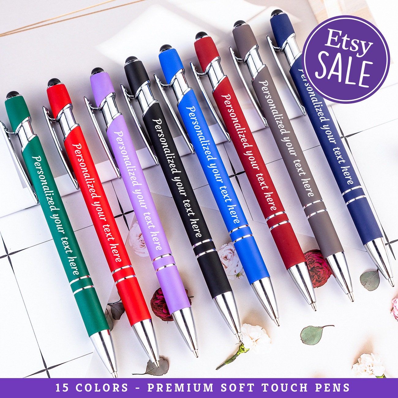 Personalized pens in bulk store