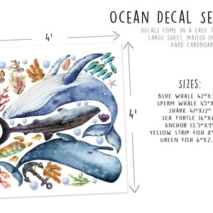 Sea World Ocean Fabric Wall Decal for Kids Rooms or Nursery! Ocean Life ...