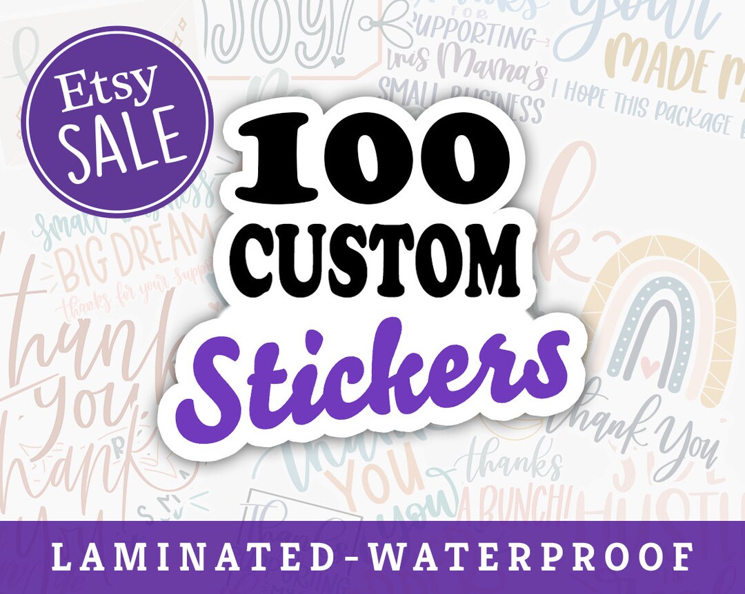 100 Custom Vinyl Waterproof Stickers Cut Any Shape. Laminated, Perfect ...