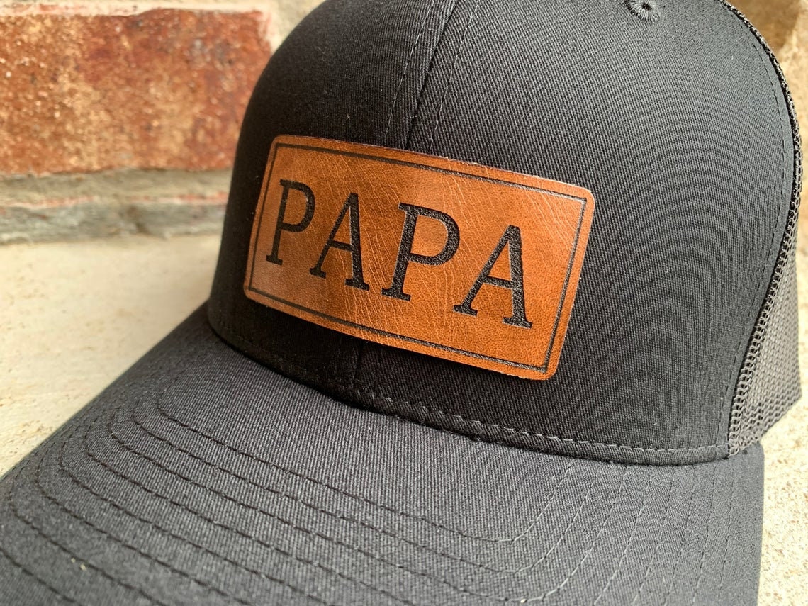 Papa Hat REAL LEATHER Fathers Day Gift for New PAPA New - Etsy