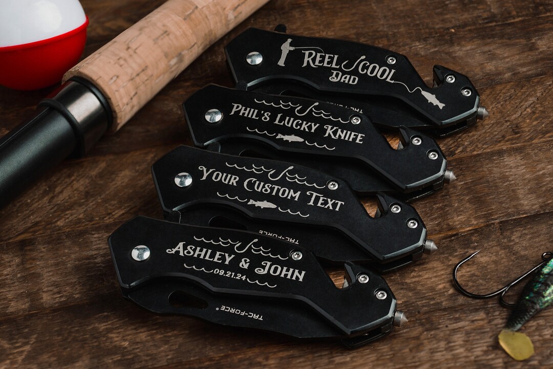 Fisherman Gift Personalized Engraved Custom Pocket Knife. Fisher Gifts ...