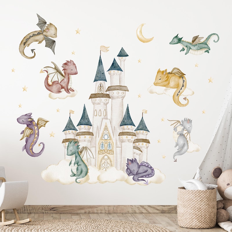 Nursery Castle Stickers - Etsy