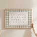 Green Checkered Alphabet Nursery Wall Art Minimalist Baby Room Decor ...