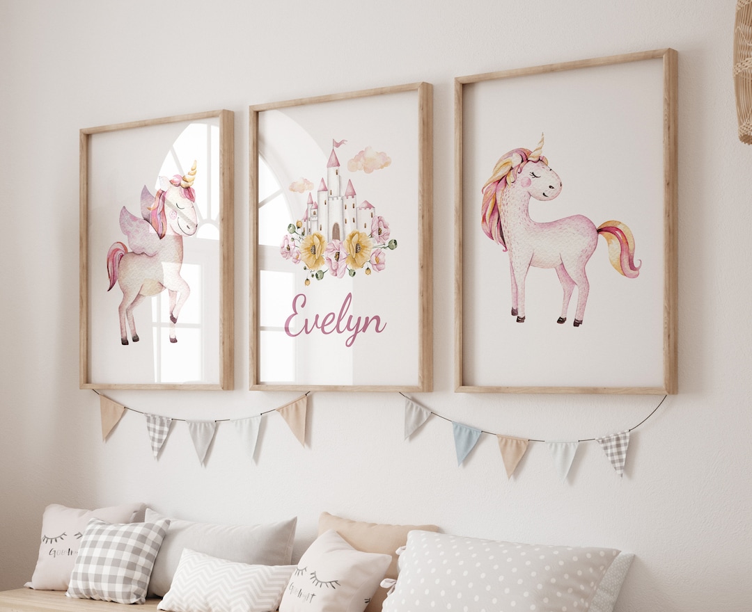 Personalized Unicorn Wall Decor Art Print PRINTED Unicorn Art Print ...