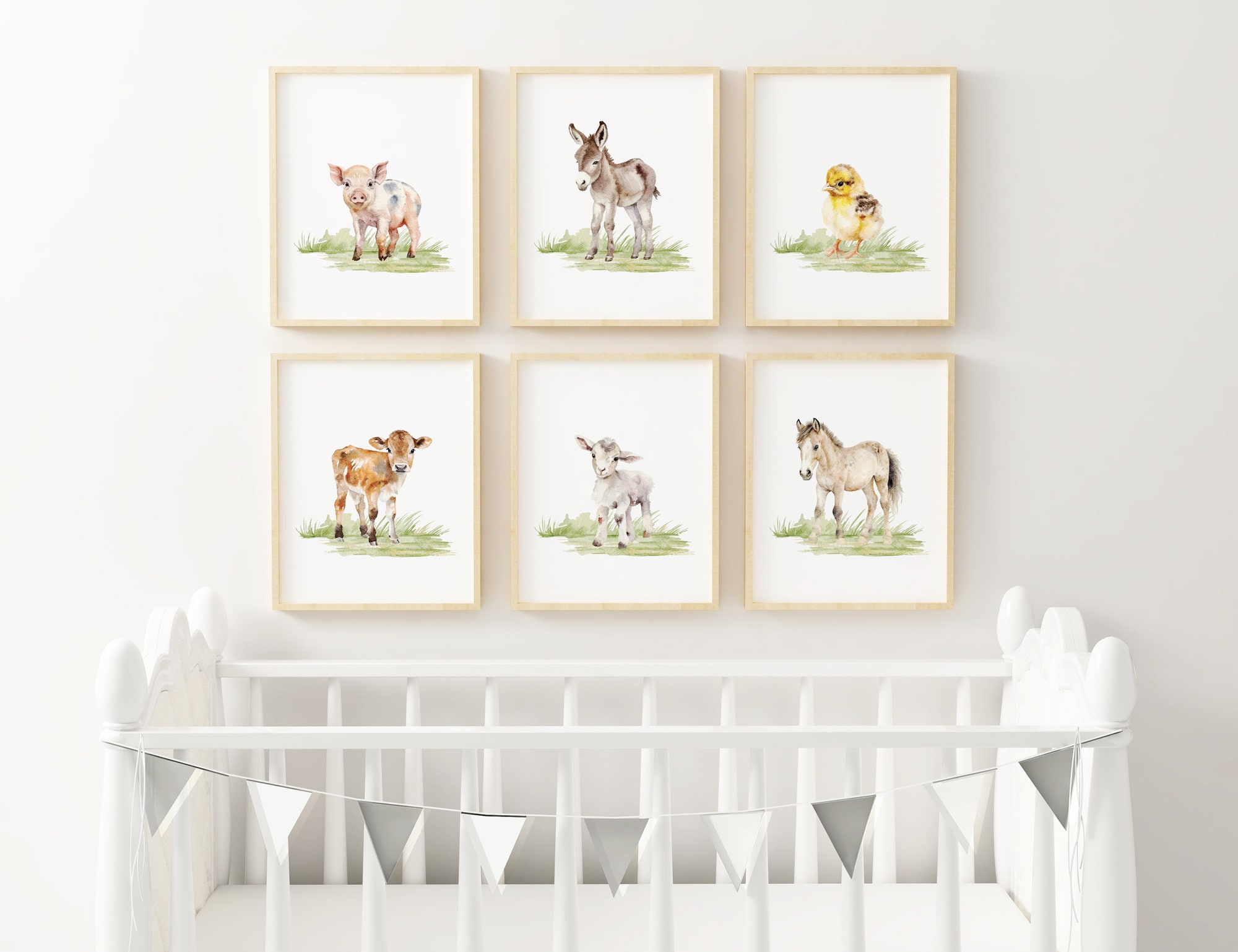 Farm Animal PRINTED Art Prints. Farm Nursery Art Prints Farm Animal ...