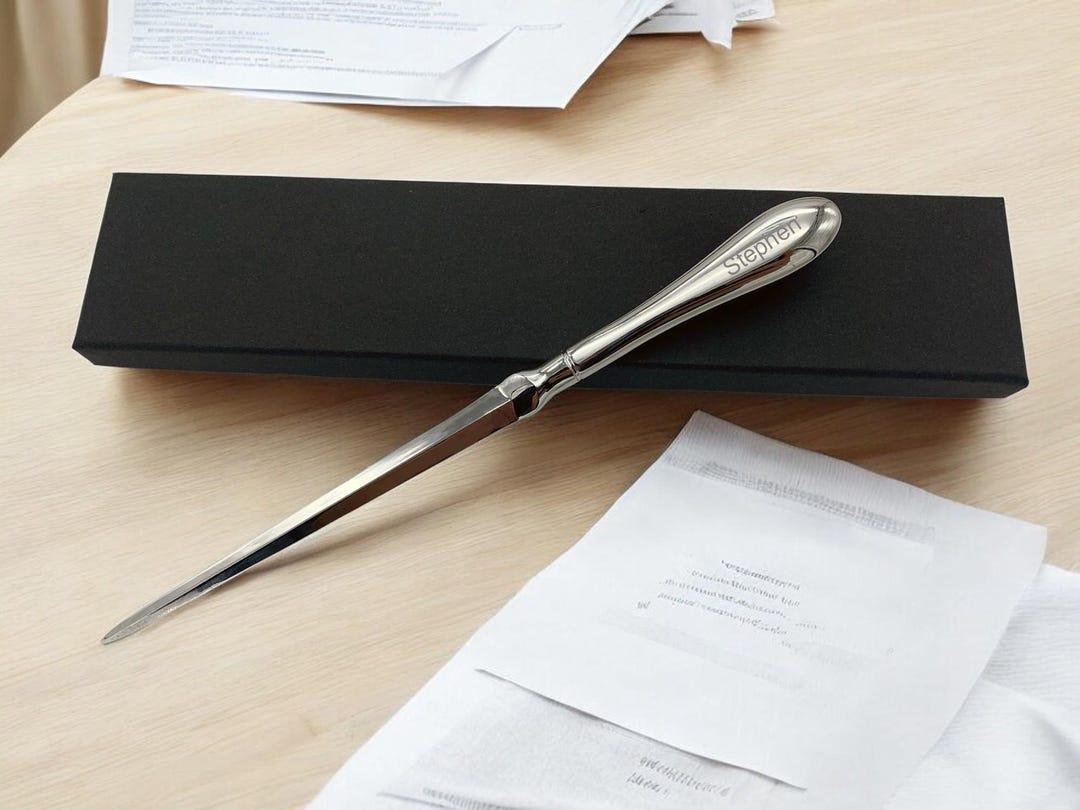 Personalized LETTER Opener + Gift Box Custom Engraved Letter Opener ...