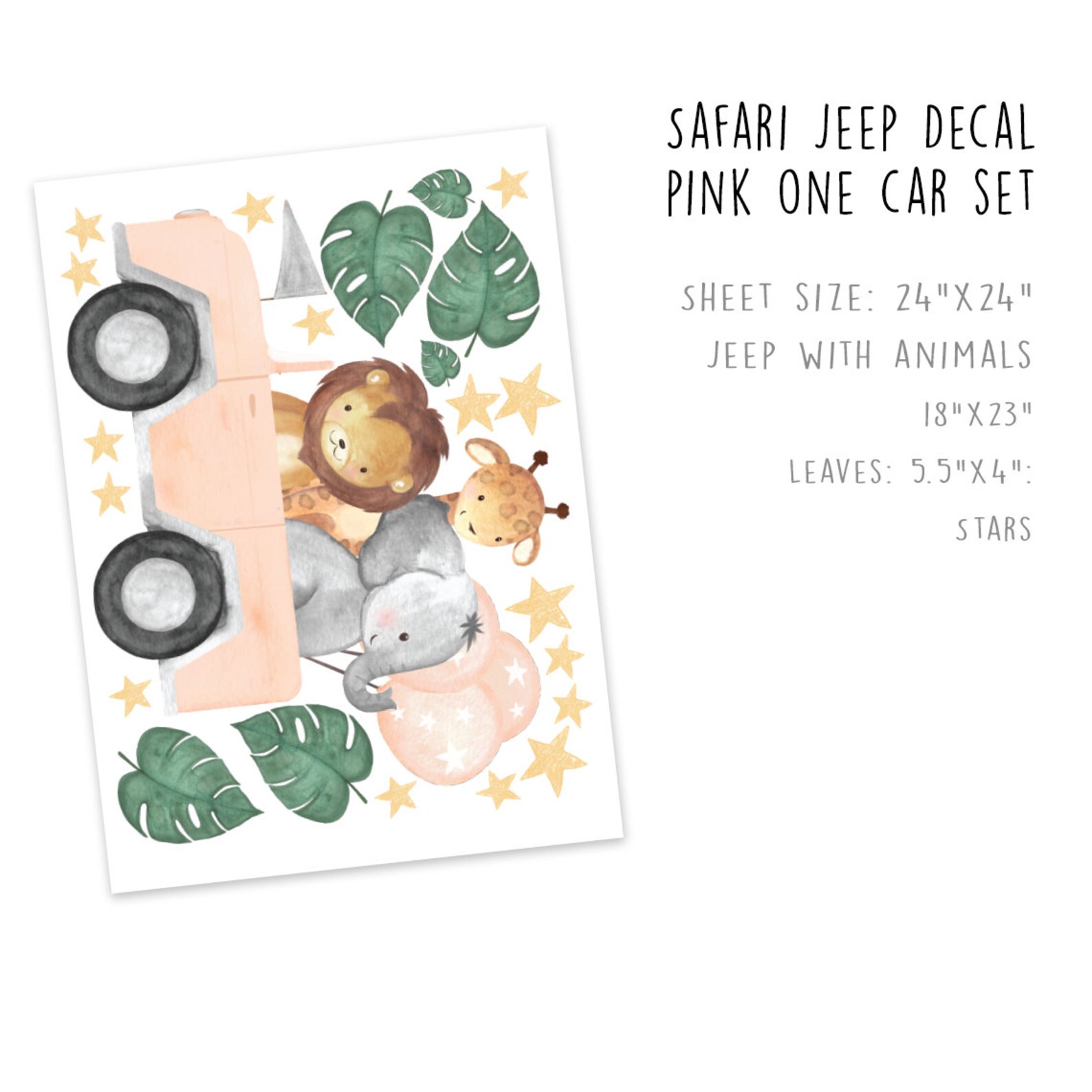 Safari Animals Wall Decal Nursery Decor. Safari Wall Decals - Etsy