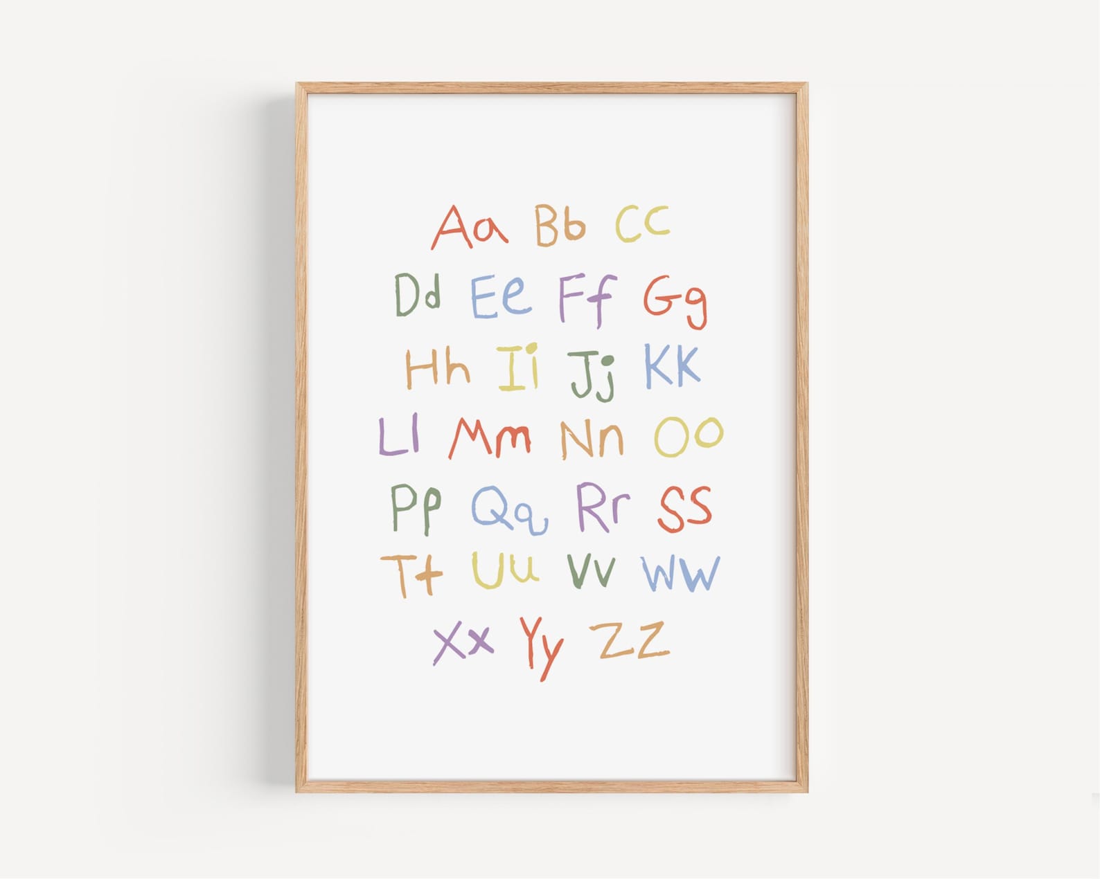 Alphabet Nursery Wall Art ABC Poster Playroom Wall Art Alphabet Chart ...