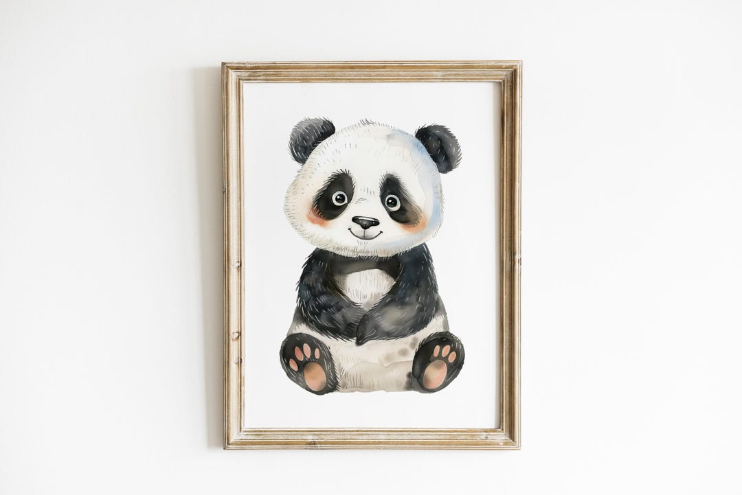 Panda Bear Nursery Art Print Watercolor Panda Bear Print Bear Nursery ...