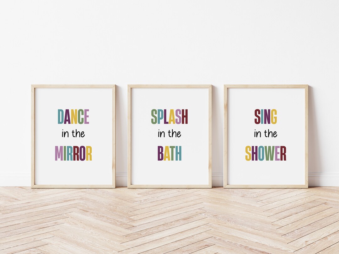 Bathroom Dance in the Mirror Prints Bathroom Artwork Artwork Printed ...