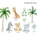 XL Baby Safari Fabric or Vinyl Wall Decal Set Safari Animals - Etsy