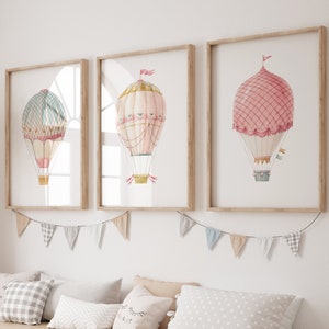 Hot Air Balloon Printed Art Print, Printed and Shipped Watercolor Hot ...