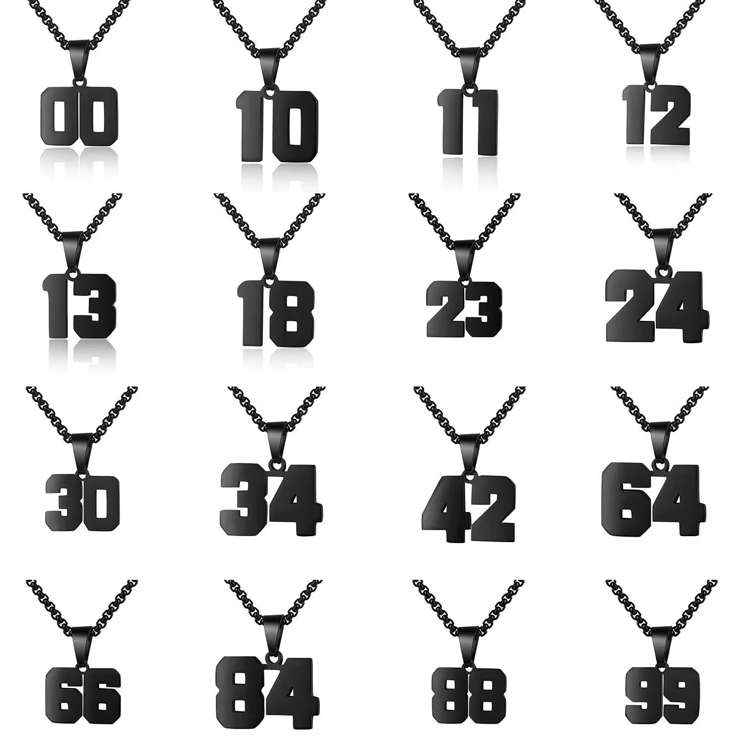 Personalized NUMBER NECKLACE Custom Number Necklace for Sports Gift ...