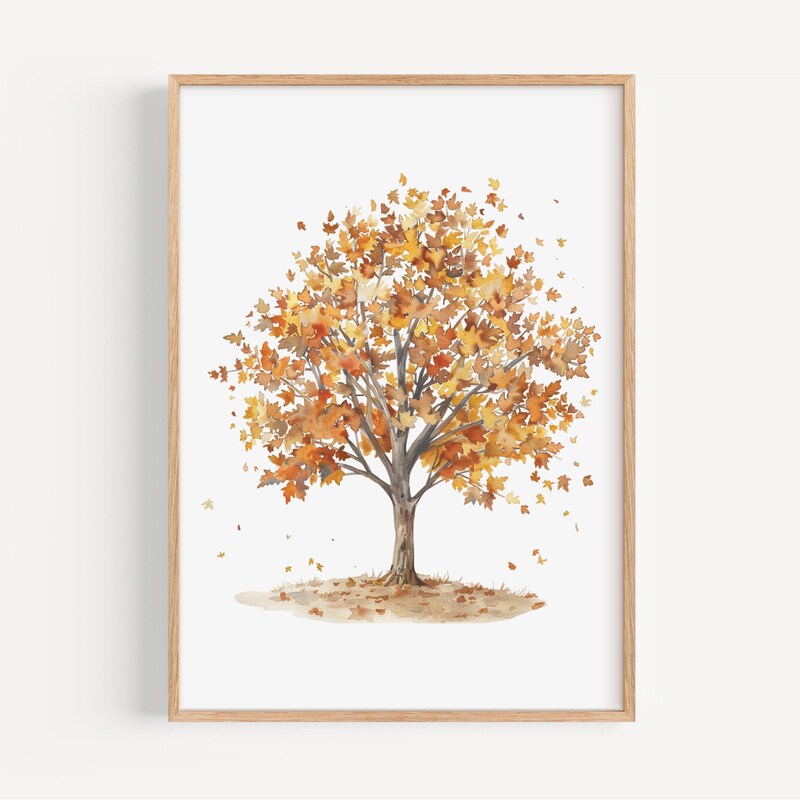 Autumn Trees Print - Etsy