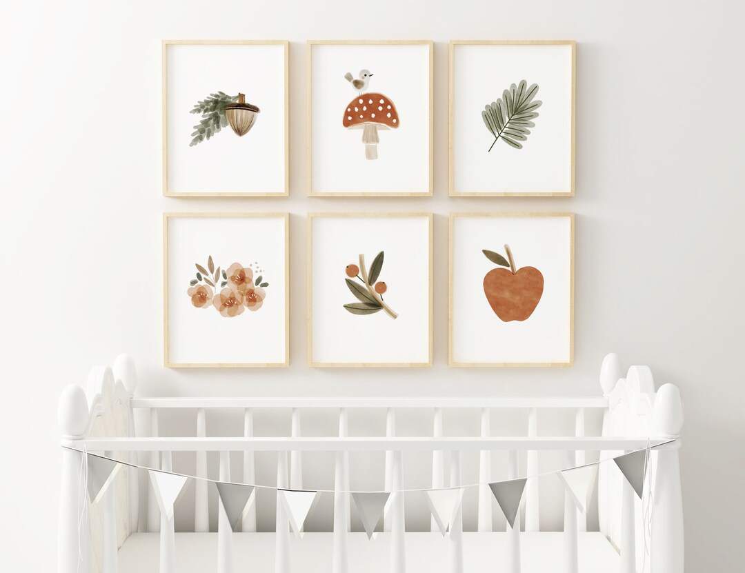 Boho Woodland Wall Art Set of 6 Art Prints RINTED VERSION, Boho ...