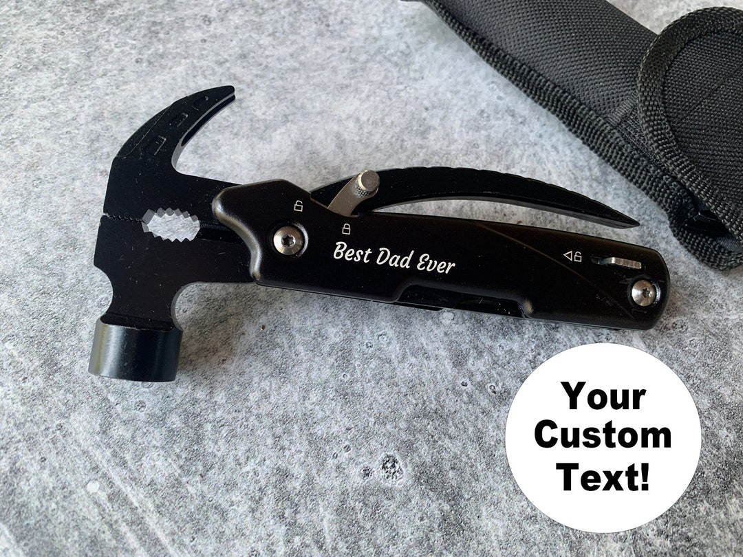 Personalized HAMMER MULTITOOL With Hammer and Pliers. Customized With Your Own Text Fathers Day ...