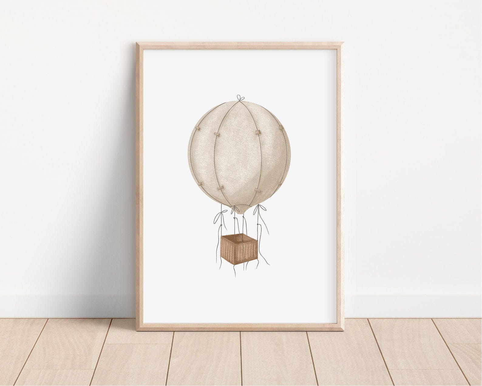 Blue Hot Air Balloon Printed Art Print, Printed and Shipped Watercolor ...