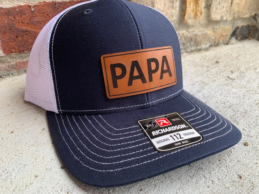 Fathers Day Papa Hat, REAL LEATHER Grandpa Hat, Fathers Day Gift for ...