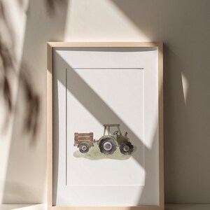Tractor and Barn Printed Art Print, Printed and Shipped Watercolor Farm ...