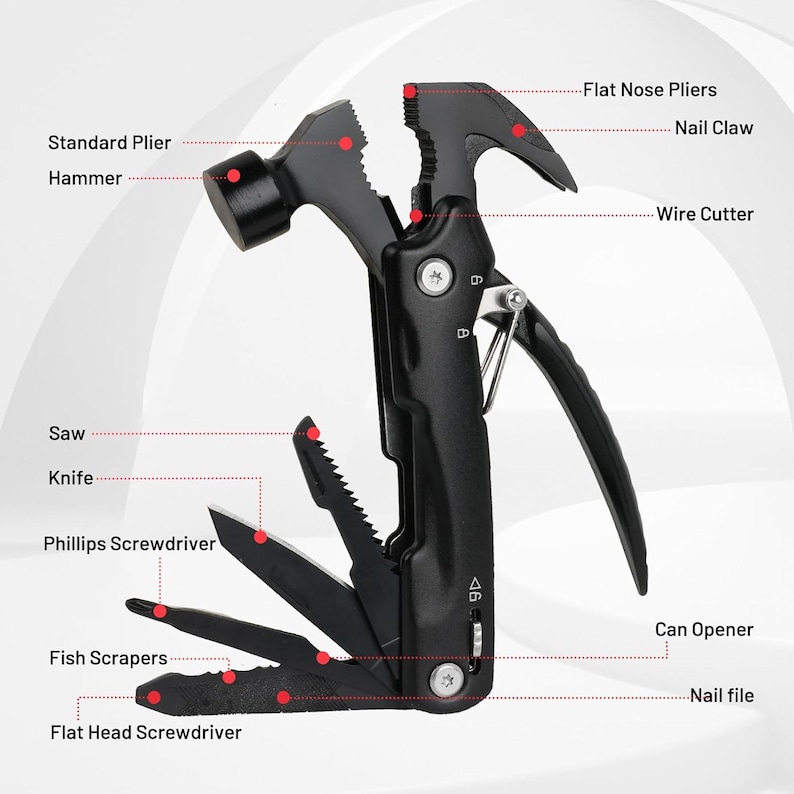 Personalized Multitool Hammer Gifts for Husband Dad, Custom Multi Tool ...