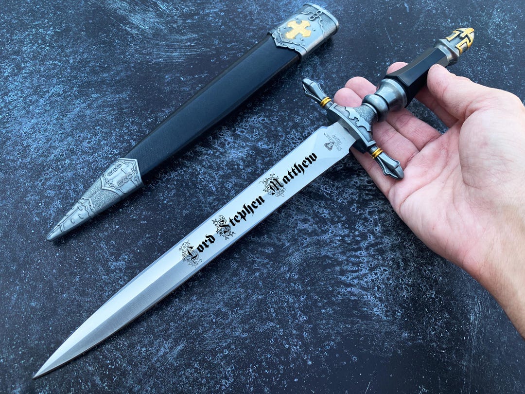 Personalized Medieval DAGGER 16" + Sheath Custom Dagger Custom Cosplay ...