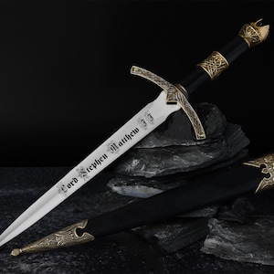 Personalized FANTASY DAGGER 12" + Sheath Custom Dagger Custom Cosplay ...