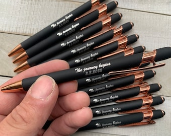 Custom Wedding Rose Gold Pens, Personalized Business Pens, Bulk Custom ...