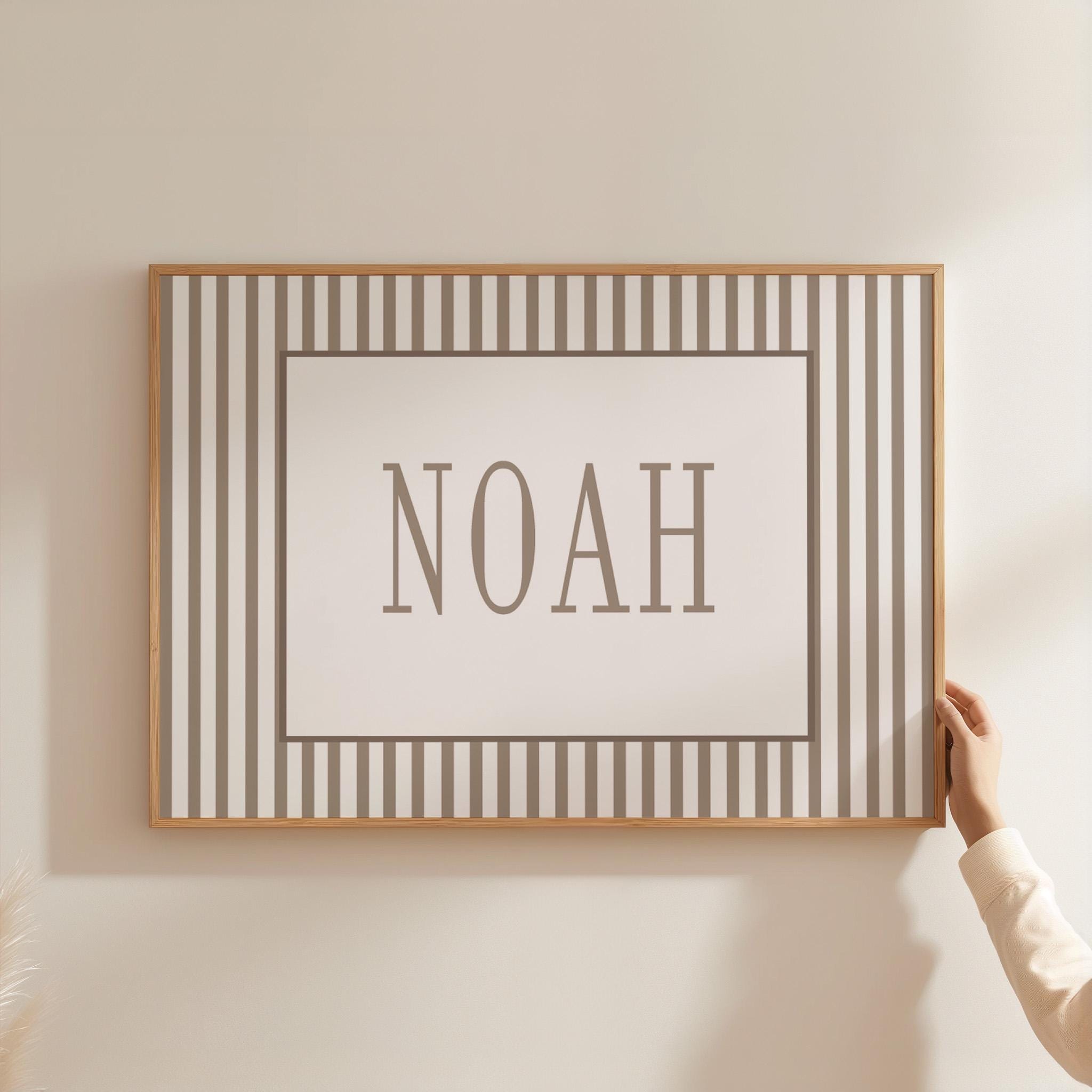 Personalized Earth Tone Nursery Wall Art Warm Earth Tone Baby Name Sign ...