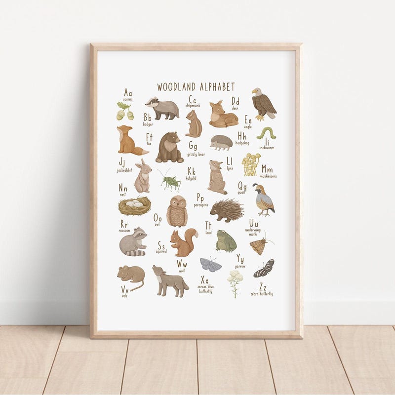 Woodland Alphabet - Etsy