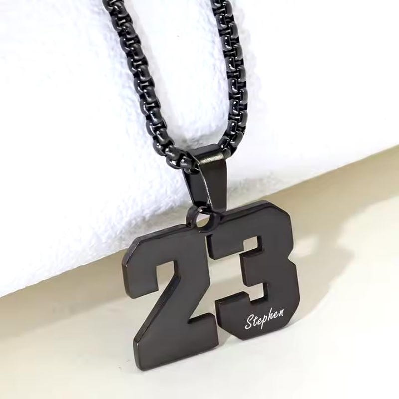 Number Necklace - Etsy