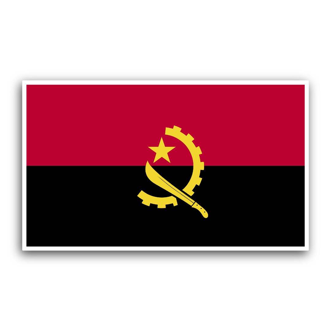 Custom Made Genuine Vinyl Stickers Decals 3 and 5 Angola Flag ...
