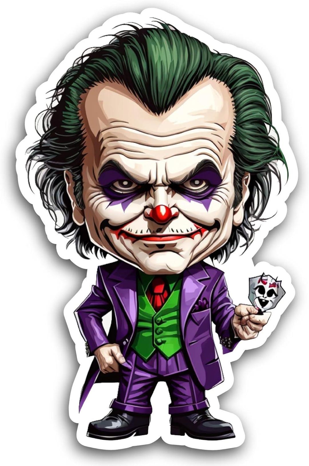 2 (pieces) 3" and 5" the Joker Sticker, Waterproof Vinyl Decals for ...
