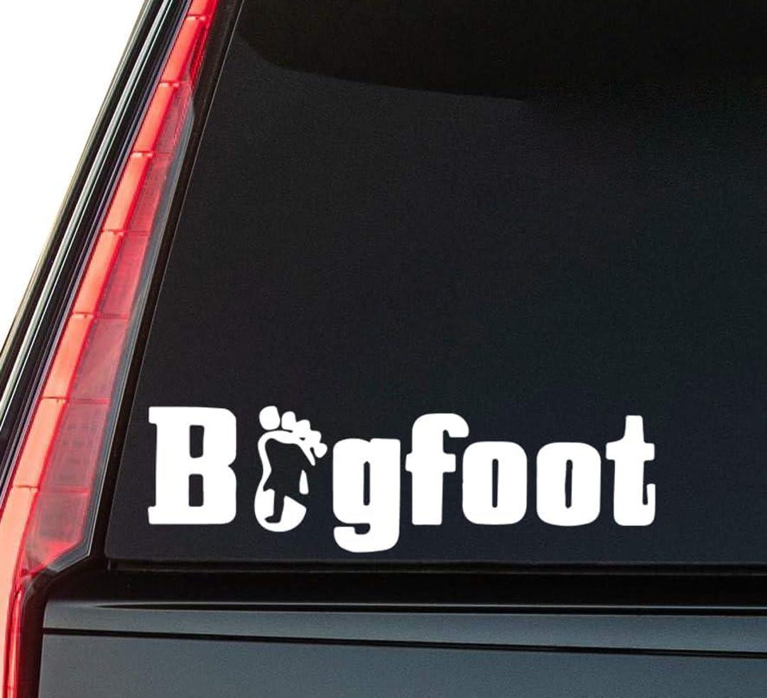 Bigfoot Window Vinyl Decal Sticker 6" (white), Waterproof Vinyl Decals ...