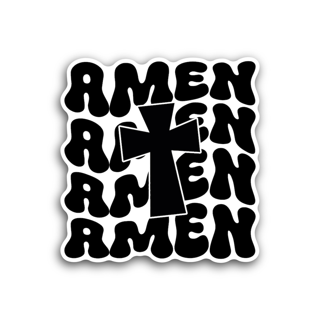 Custom Made Genuine Vinyl Stickers 3 and 5 Amen Waterproof Vinyl Decals ...