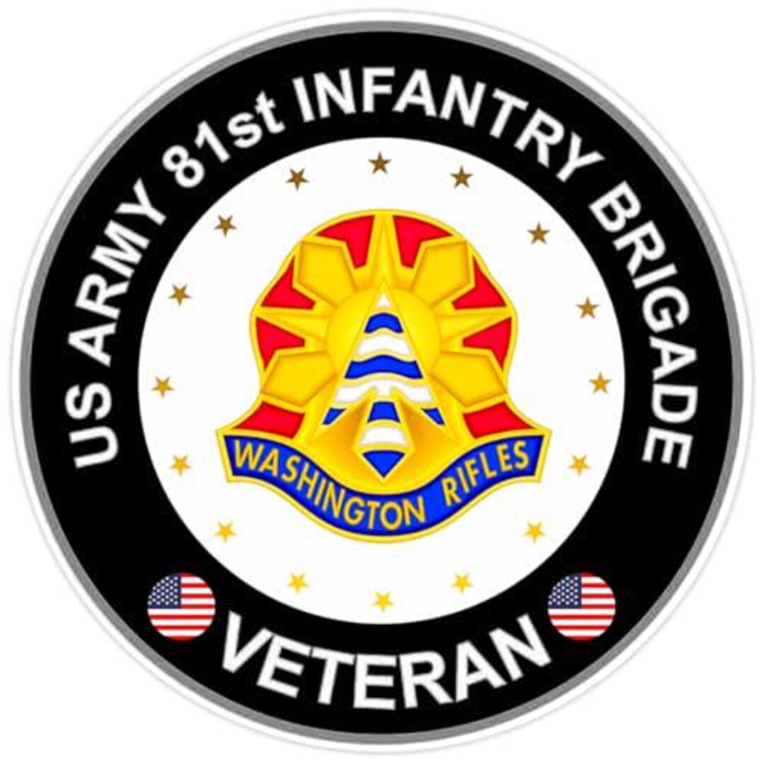 2 (pieces) 3" and 5" Stickers N Decals - 81st Infantry Brigade Veteran ...