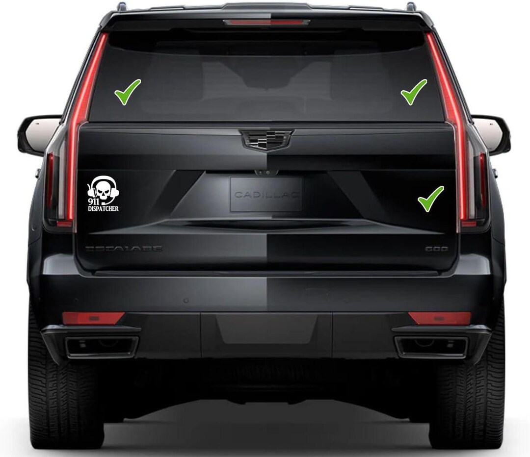 911 Dispatcher Window Vinyl Decal Sticker 6" (white), Waterproof Vinyl ...