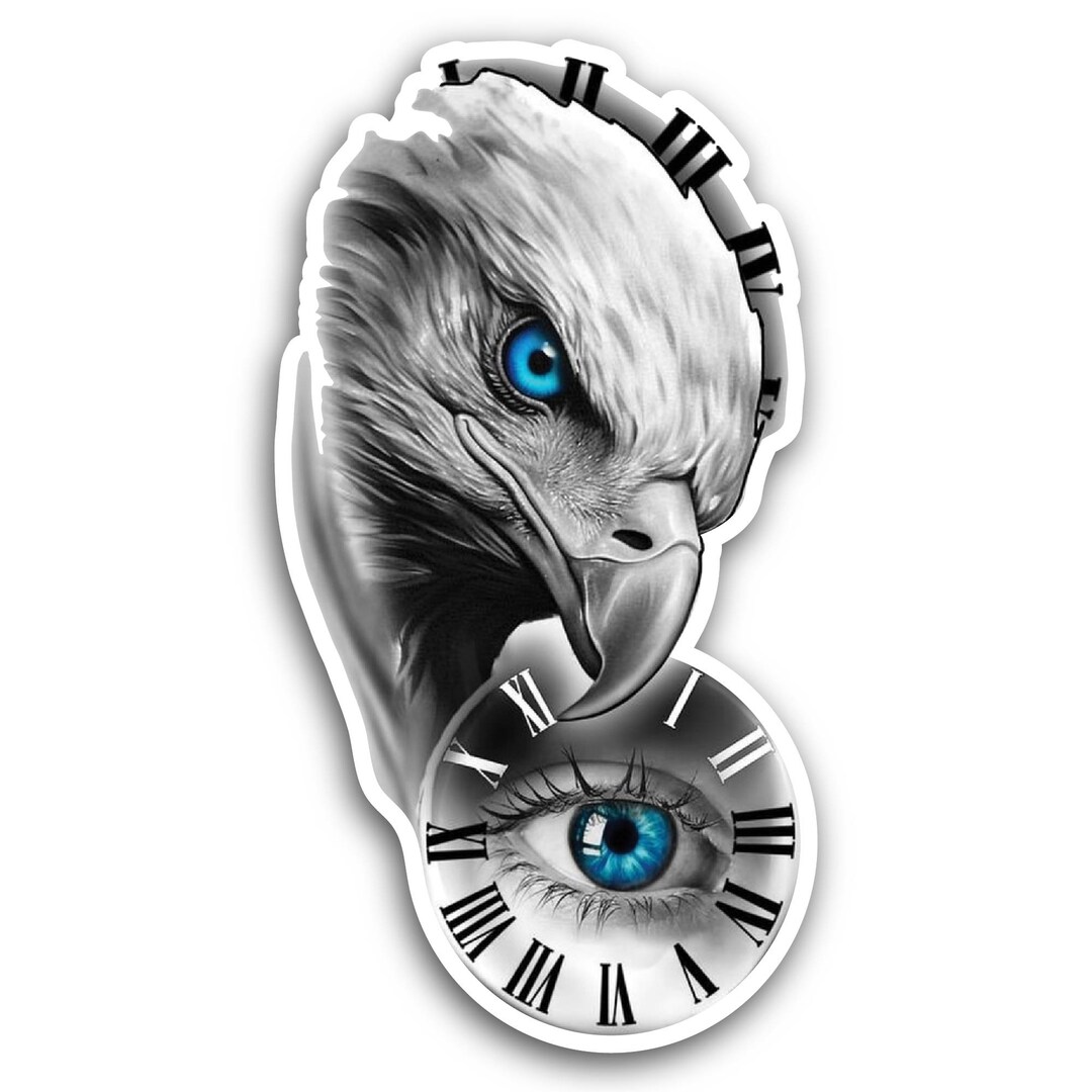 Custom Made Genuine Vinyl Stickers Decals 3 and 5 Eagle Head Tattoo ...