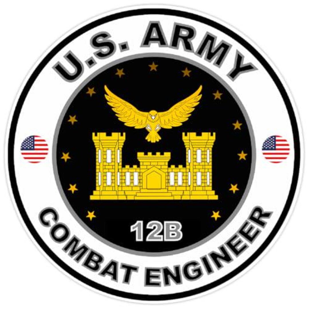 2 (pieces) 3" and 5" Stickers N Decals - Combat Engineer Sticker Vinyl ...