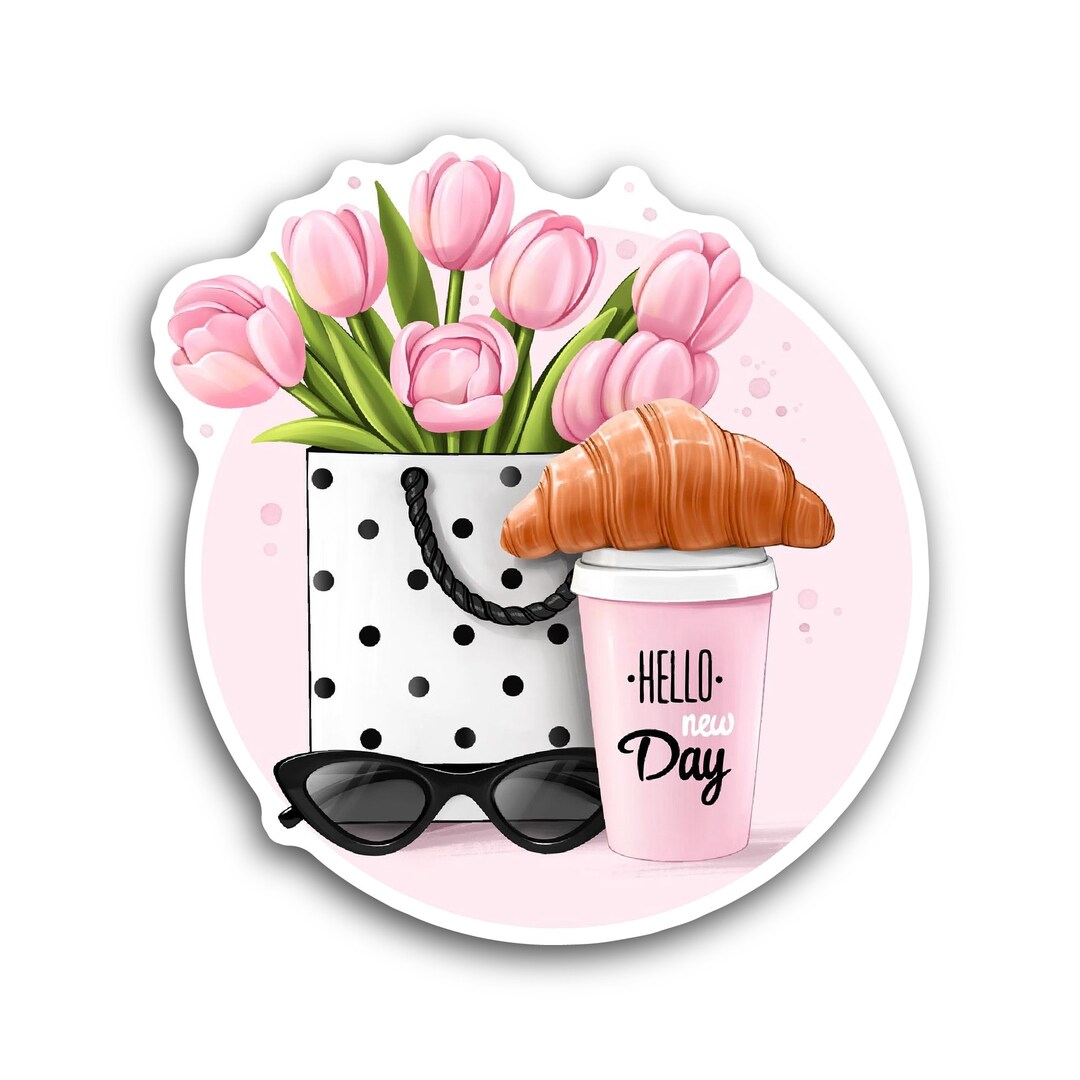 Custom Made Genuine Vinyl Stickers Decals 3 and 5 Hello New Day ...