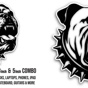 Custom Made Genuine Vinyl Stickers Decals 3 and 5 Bulldog Vinyl Sticker ...