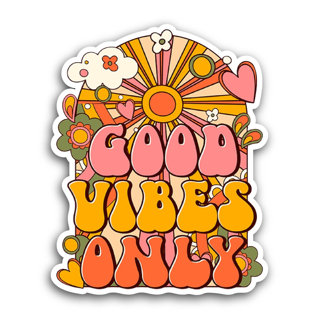 Custom Made Genuine Vinyl Stickers Decals 3 and 5 Good Vibes Only ...