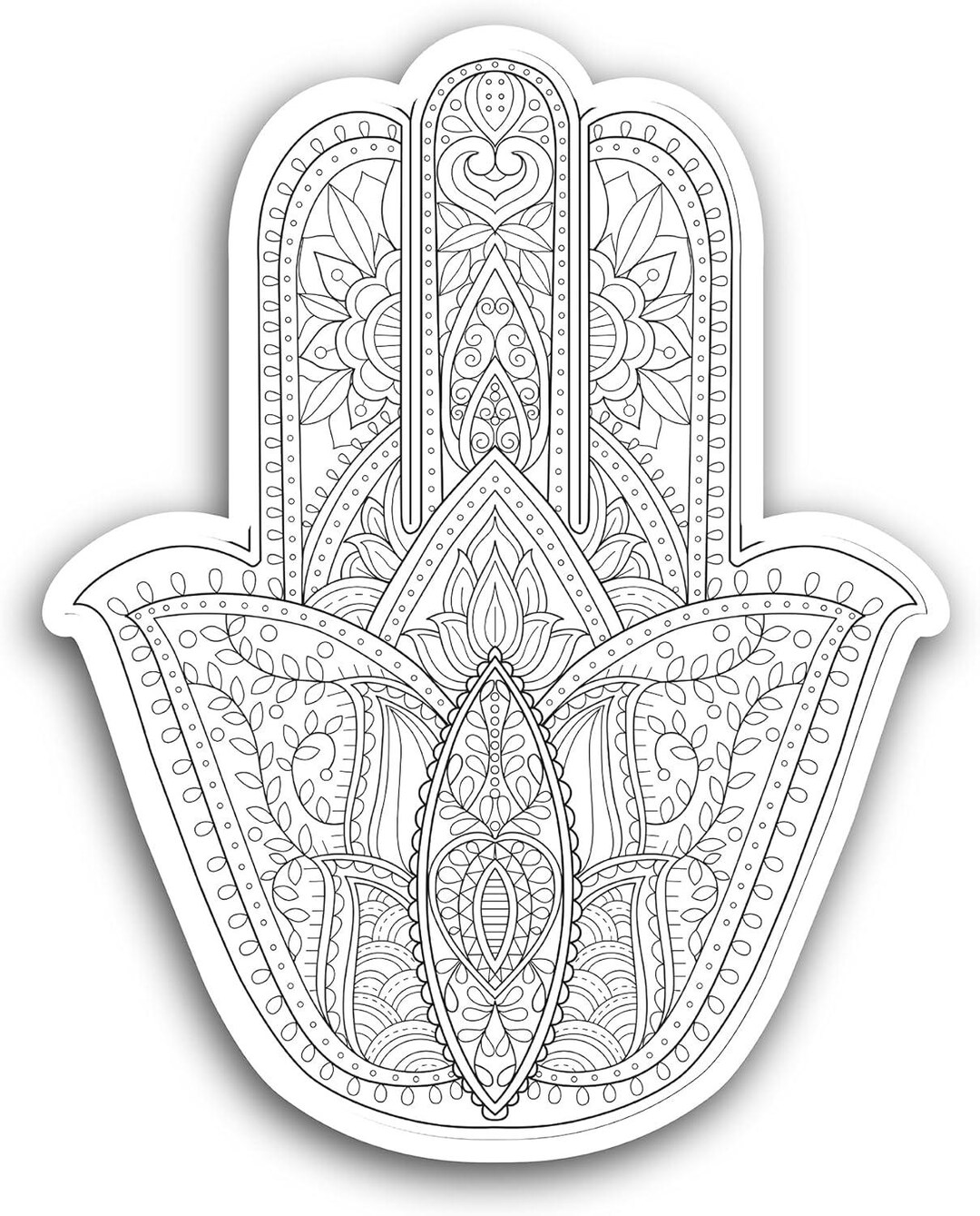 2 (pieces) 3" and 5" Hamsa Symbol Vinyl Decal Sticker, Waterproof Vinyl ...
