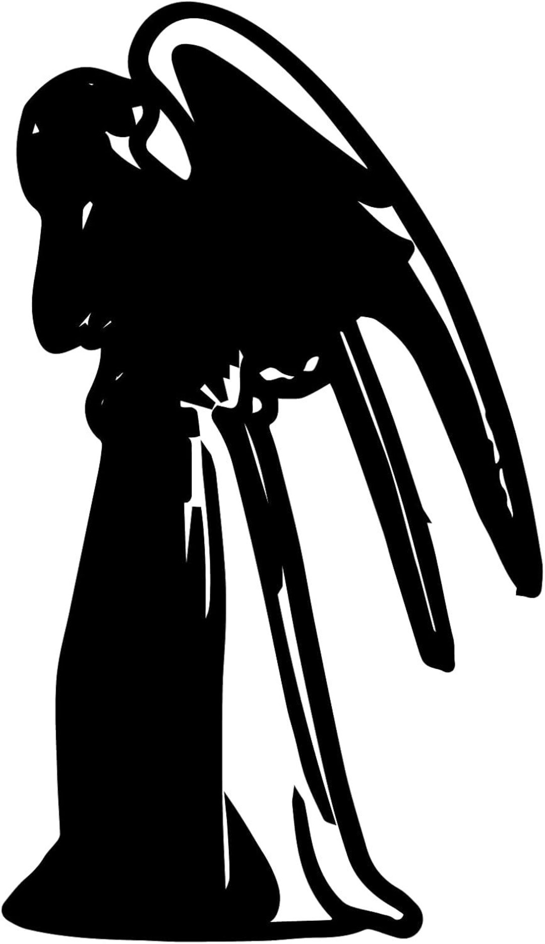 Weeping Angel Window Vinyl Decal Sticker 6" (white), Waterproof Vinyl ...