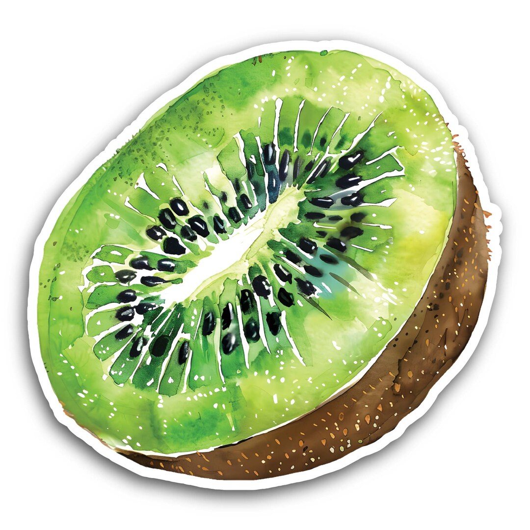 Custom Made Genuine Vinyl Stickers Decals 3 and 5 Ripe Kiwi Fruit ...