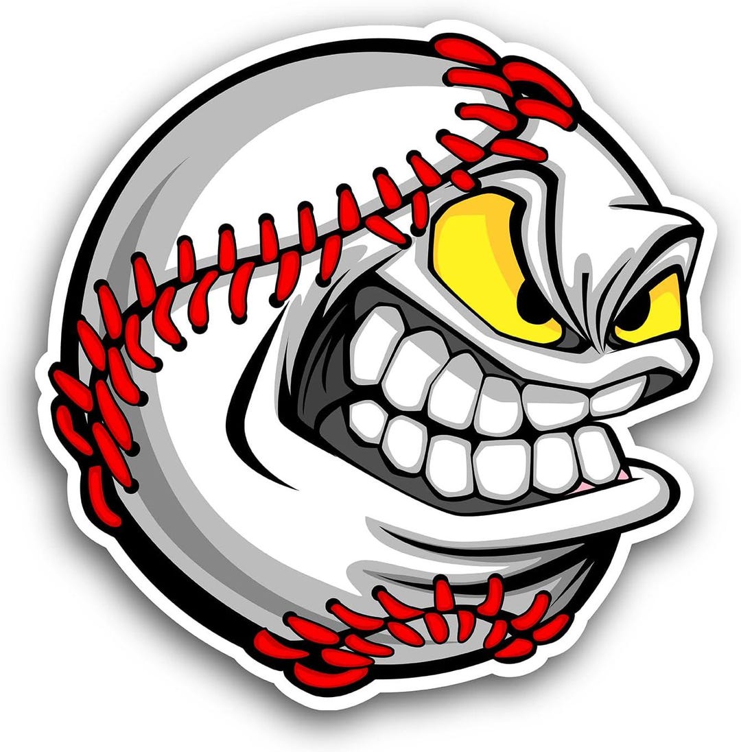 2 (pieces) 3" and 5" Baseball Vinyl Decals Sticker, Waterproof Vinyl ...