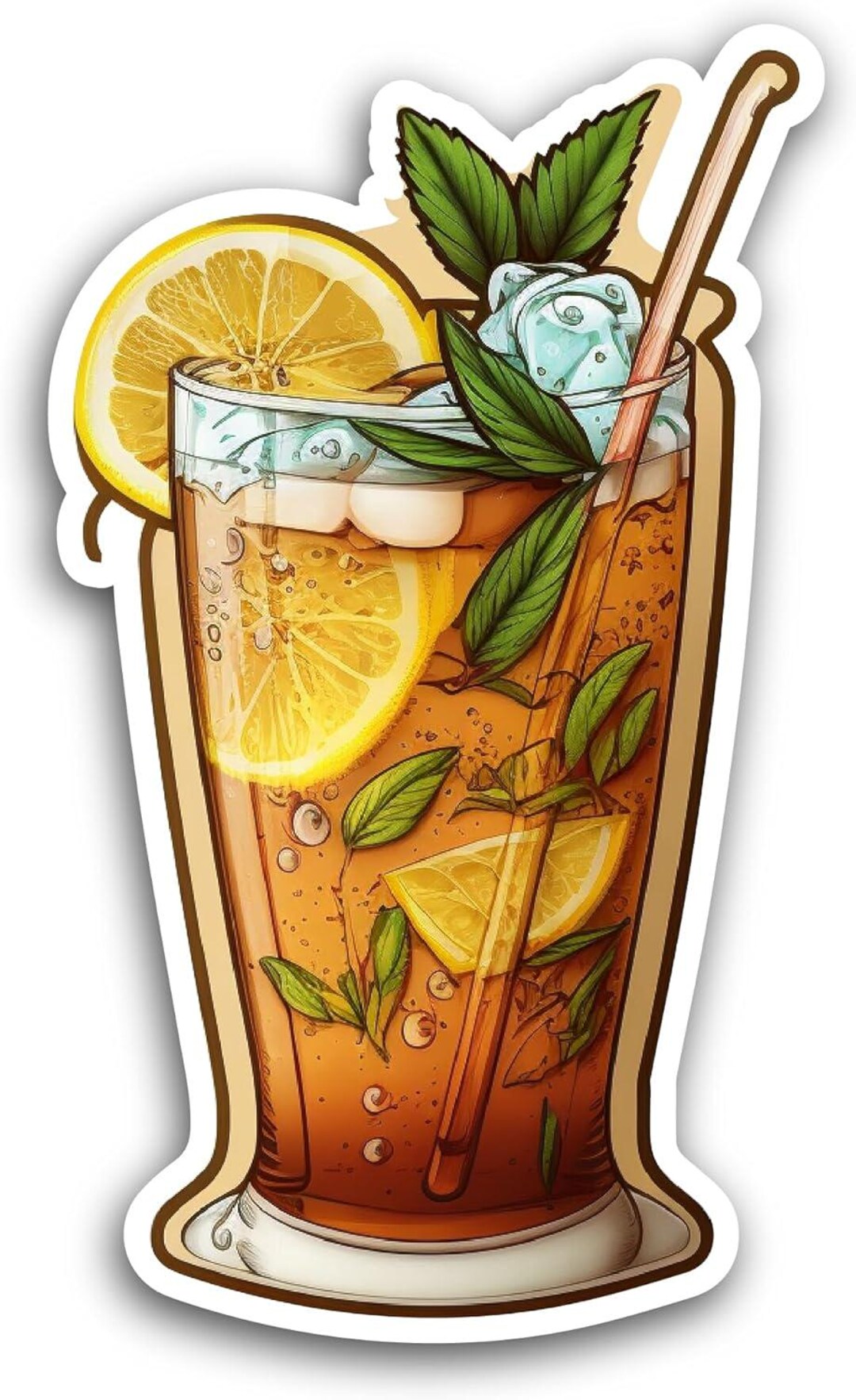 2 (pieces) 3" and 5" Orange Juice Sticker, Waterproof Vinyl Decals for ...